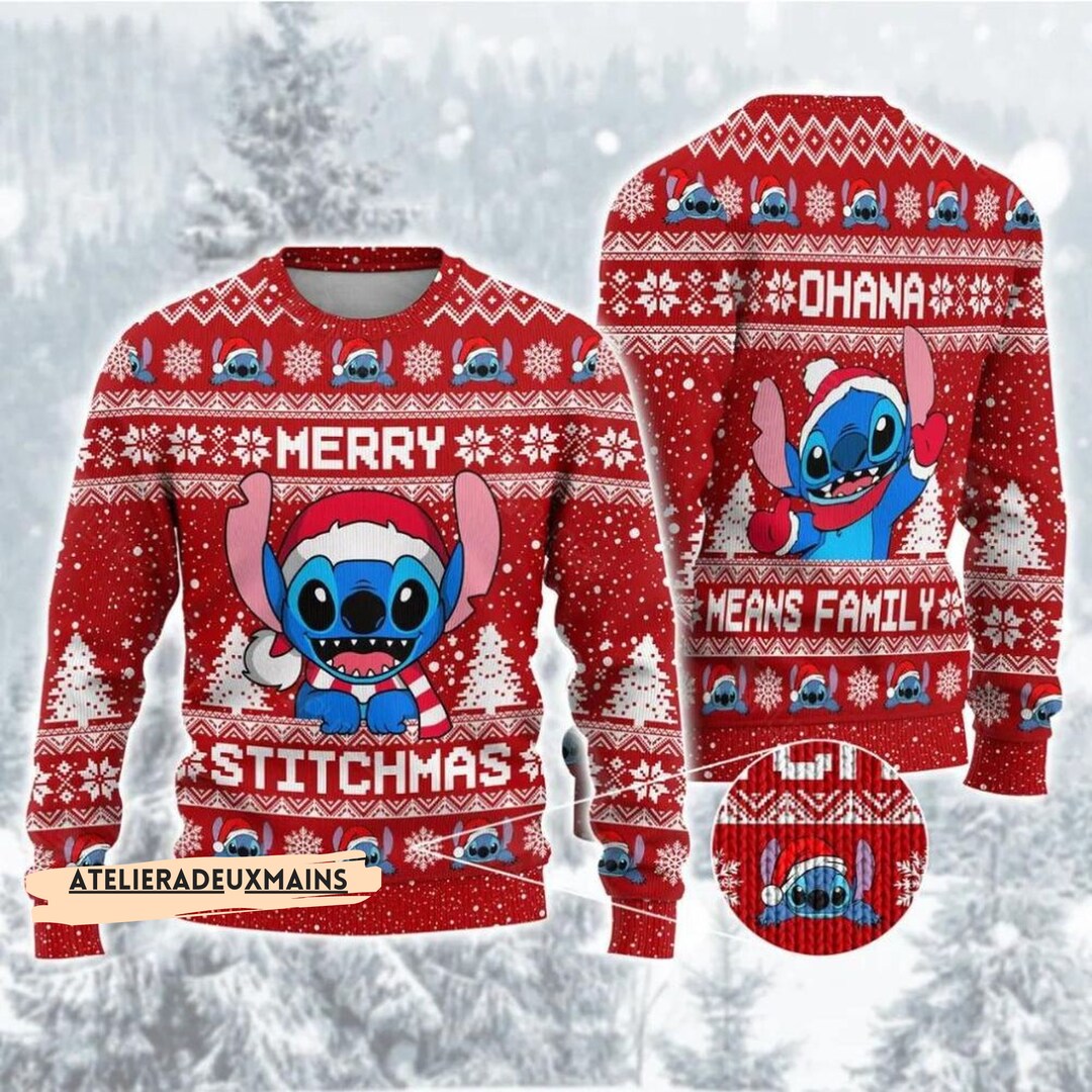 Merry Stichmas Ohana Means Family Disney Ugly Christmas - Etsy
