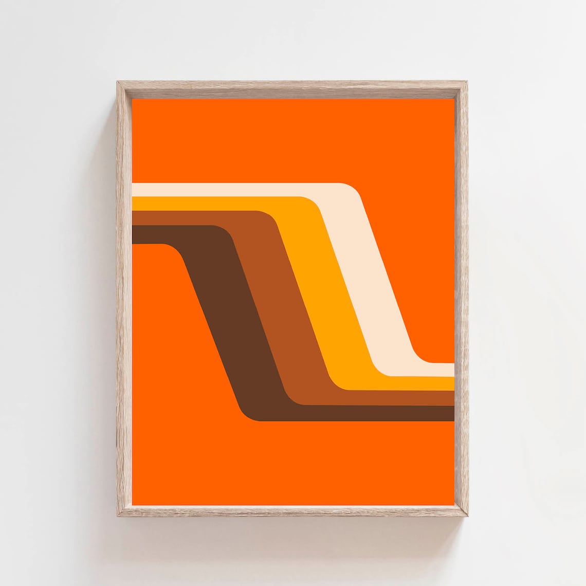 Retro Stripes Print, Printable Wall Art, Retro Wall Art, Mid Century ...