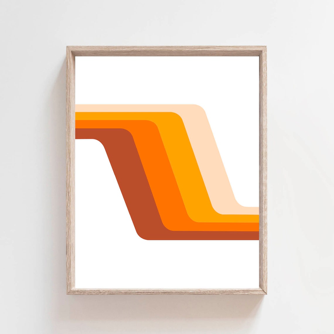 Retro Stripes Print, Printable Wall Art, Retro Wall Art, Mid Century ...