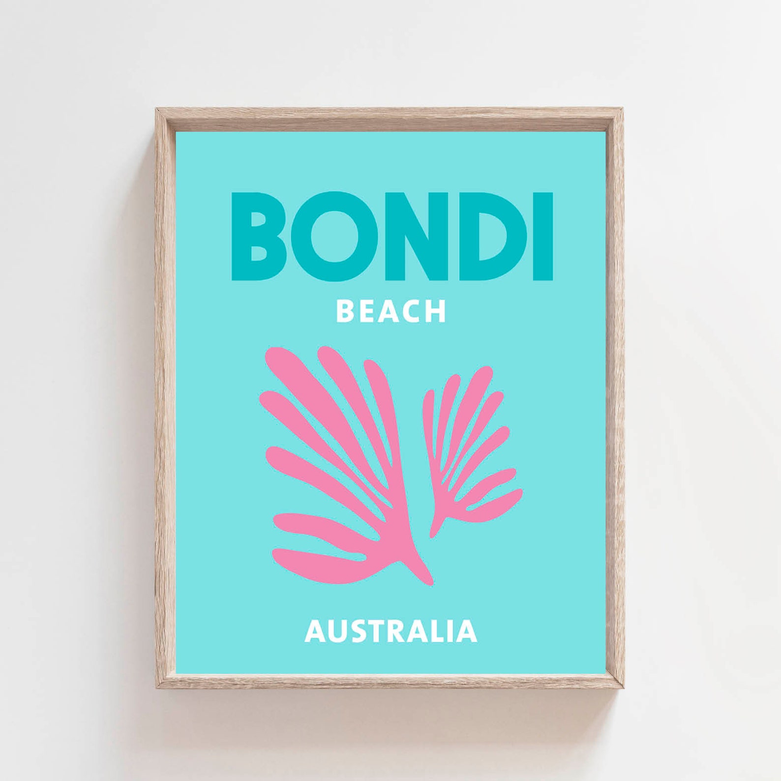 Set of 3 Prints, Miami Bondi Palm, Colorful Wall Art, Instant Download ...