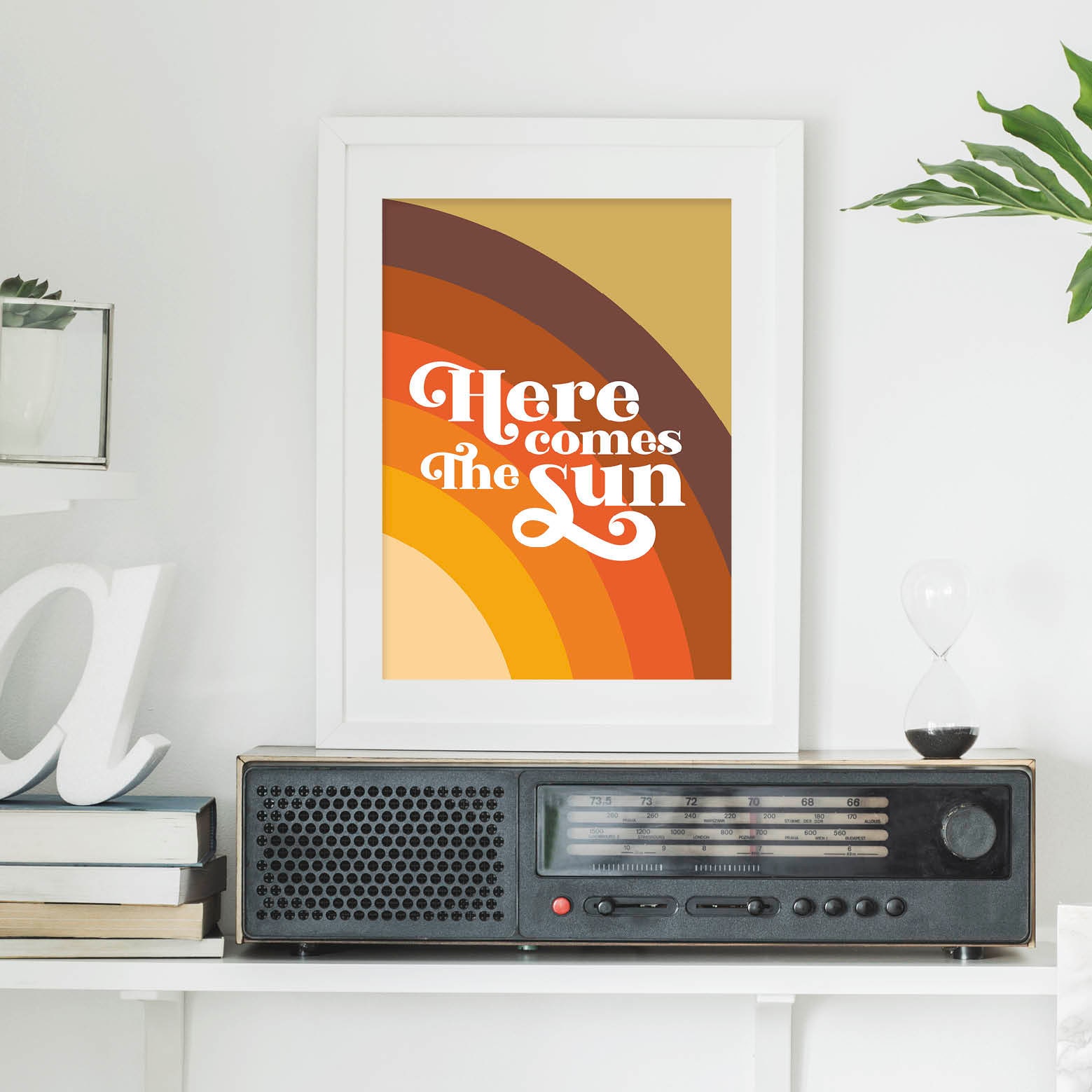 Wall Art, Here Comes the Sun, the Beatles, Lyrics, Retro Quote Print ...