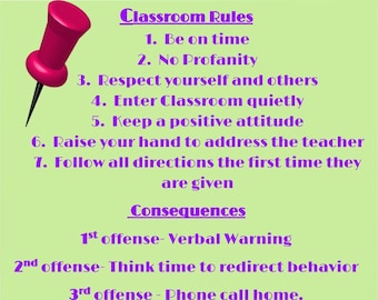 Classroom Rules Poster Digital, Printable - Etsy