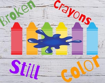 Broken Crayons Still Color Poster - Etsy