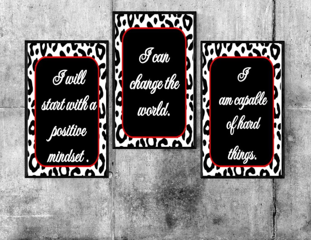 Affirmation Posters Set, Kids Positive Affirmation Wall Art, Daily ...