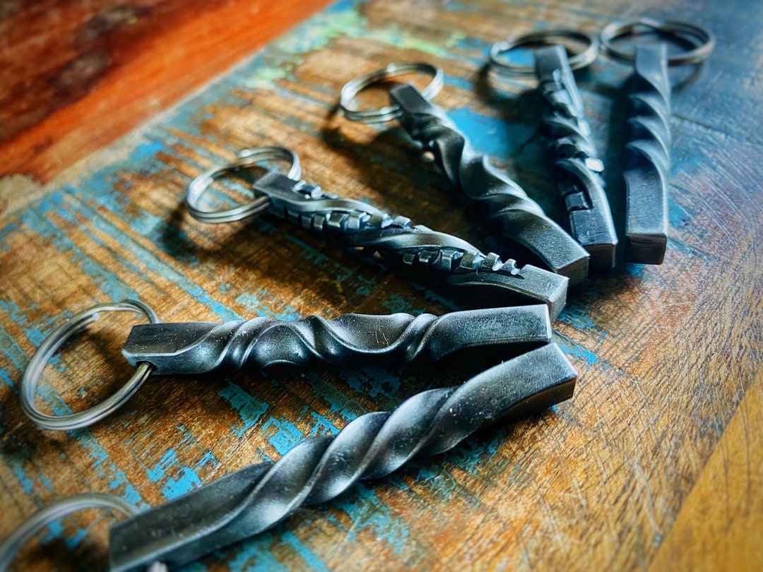 Forged Steel Keychain - Etsy
