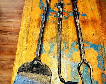 Forged Bbq Tool Set - Etsy