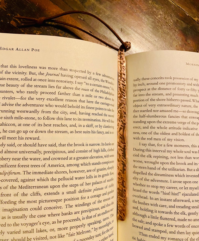 Copper Bookmark Hand Forged | Etsy