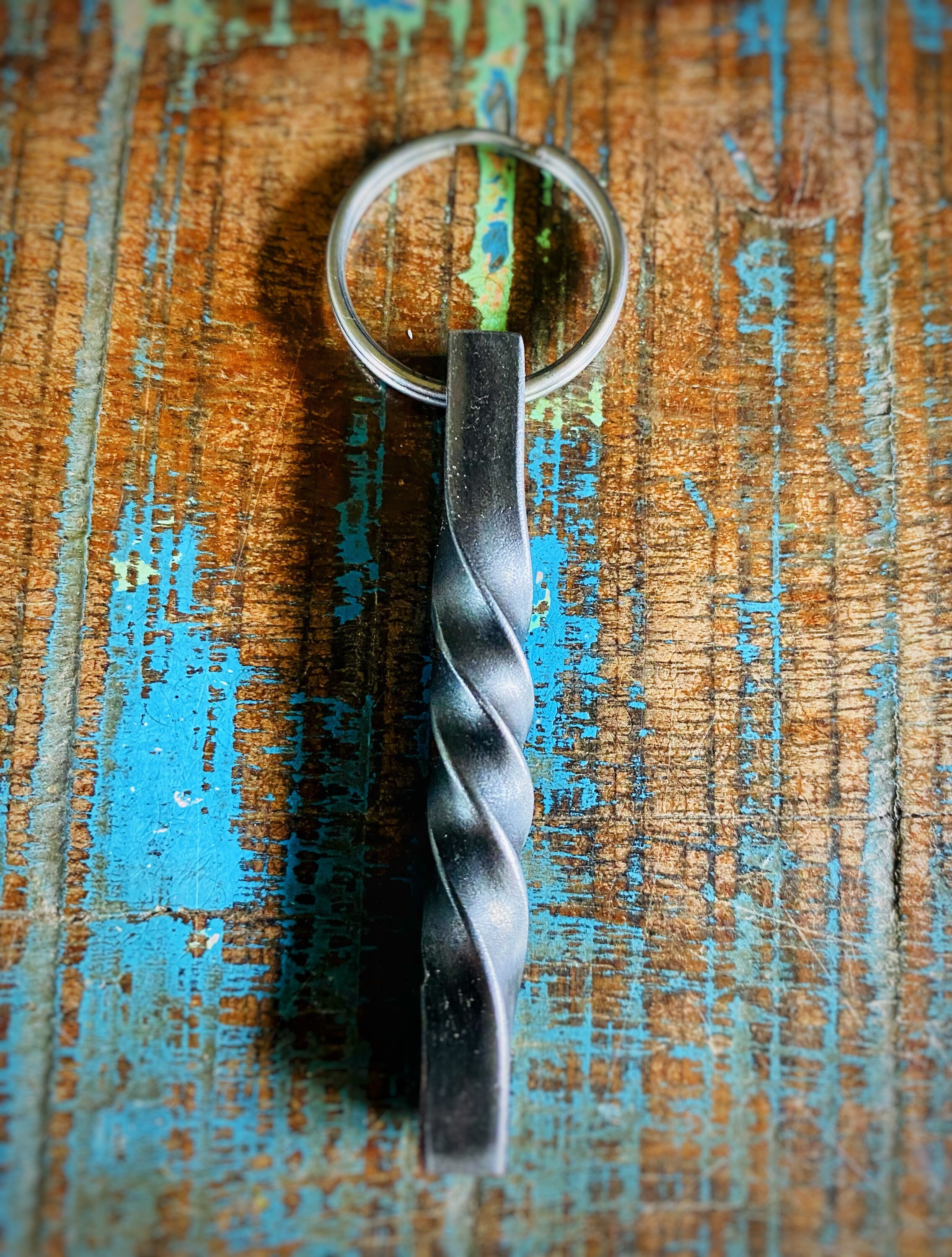 Forged Steel Keychain - Etsy