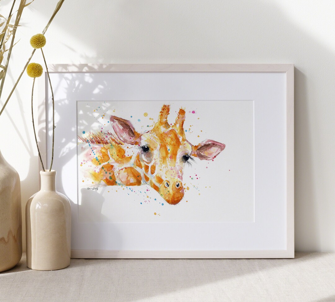 Giraffe Print Wall Art for the Home Great Gift Idea Home Decor Canvas ...