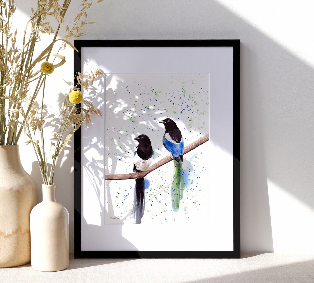 Magpies Print Wall Art for the Home Great Gift Idea Home - Etsy