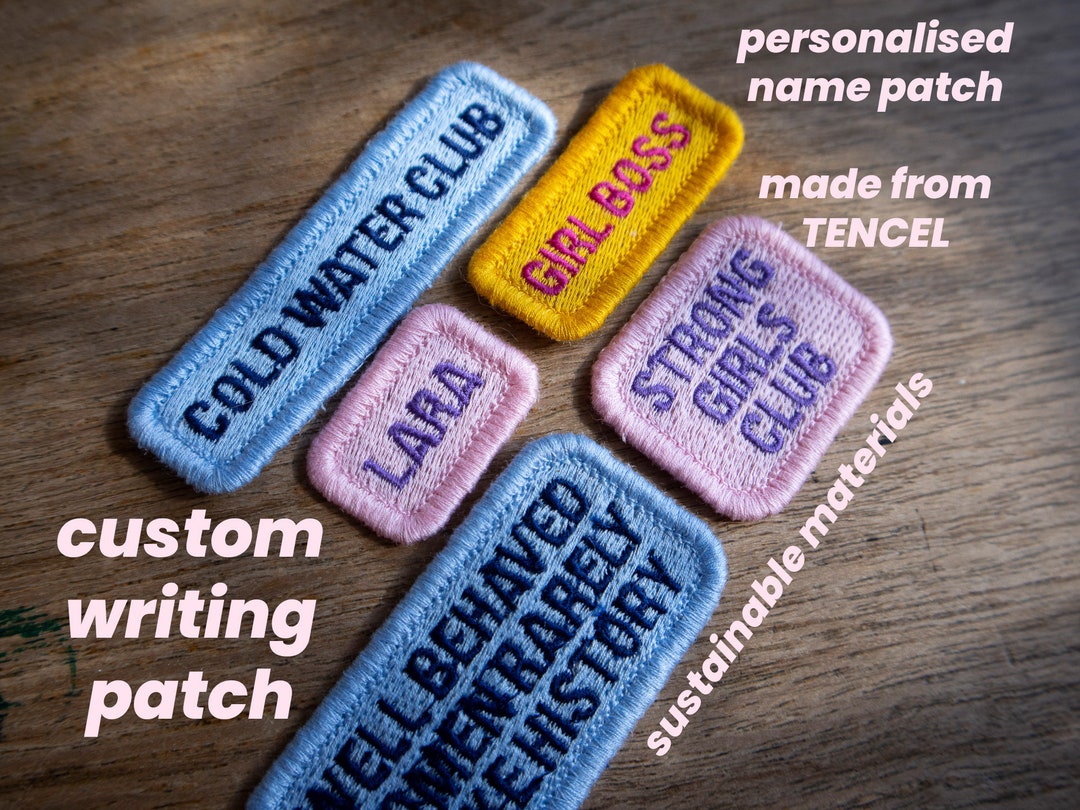 Custom Name Patch, Personalised Writing Patch, TENCEL, Name Patch ...