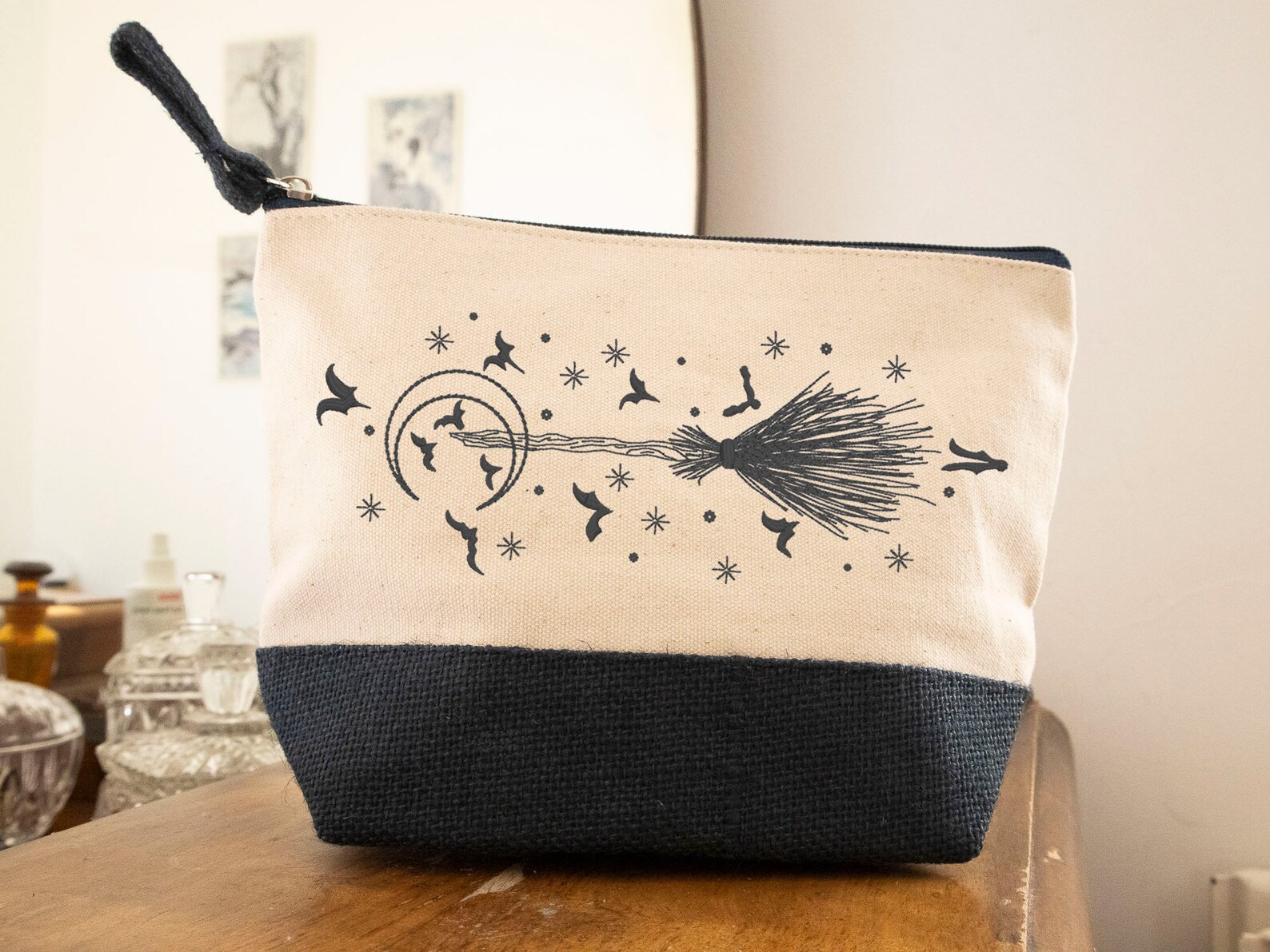 Magical Broomstick Witchcraft Halloween Embroidery Design: Bats and ...