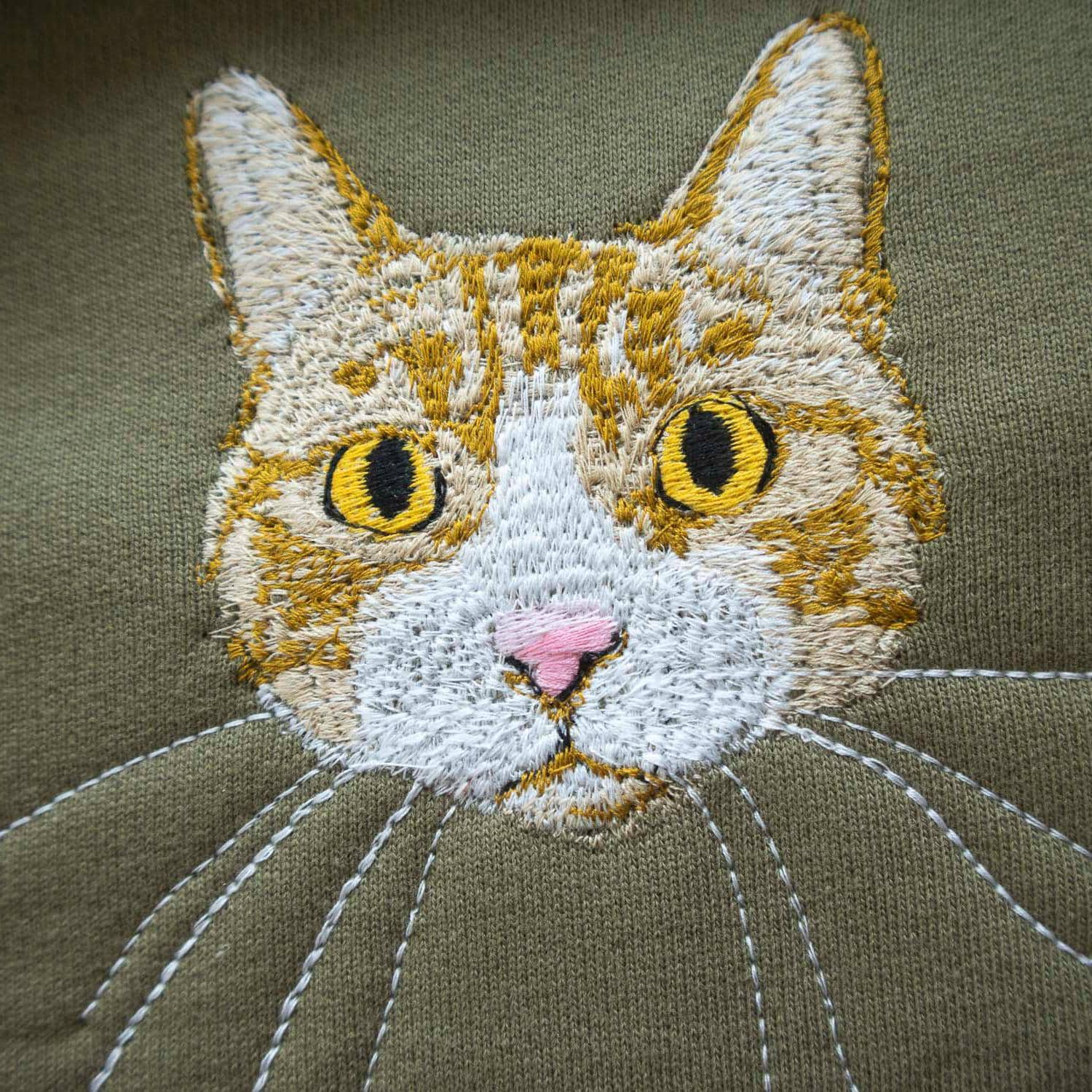 Ginger Tabby Machine Embroidery Design, Orange Cat, Feline Friend, Cat ...