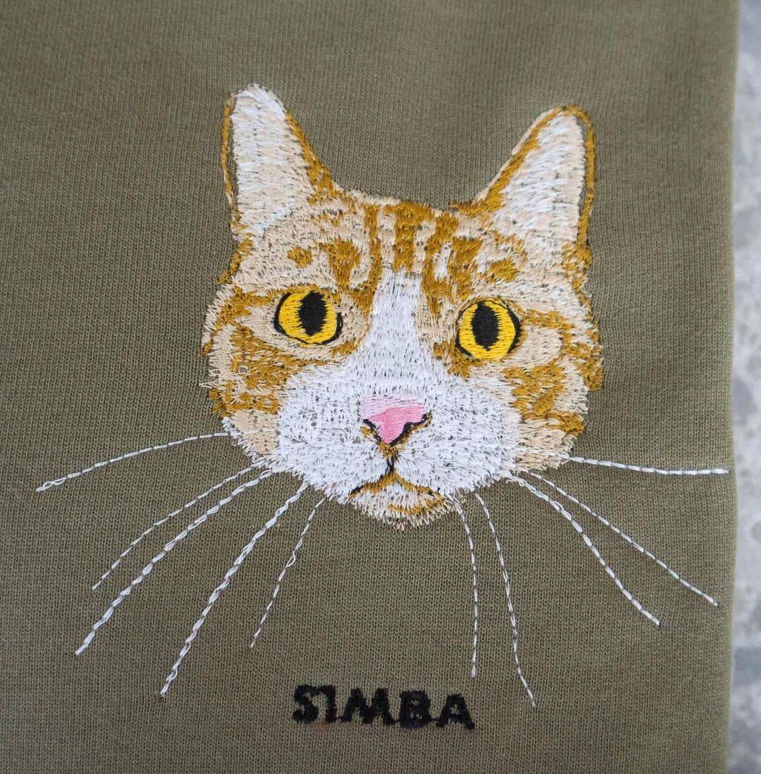 Ginger Tabby Machine Embroidery Design, Orange Cat, Feline Friend, Cat ...