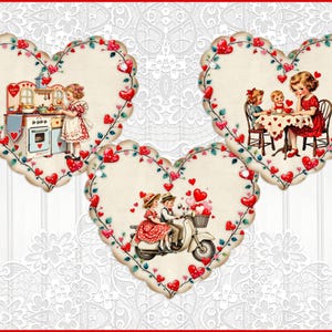Retro Style Valentine's Day Banner, Valentine Garland, Valentine ...
