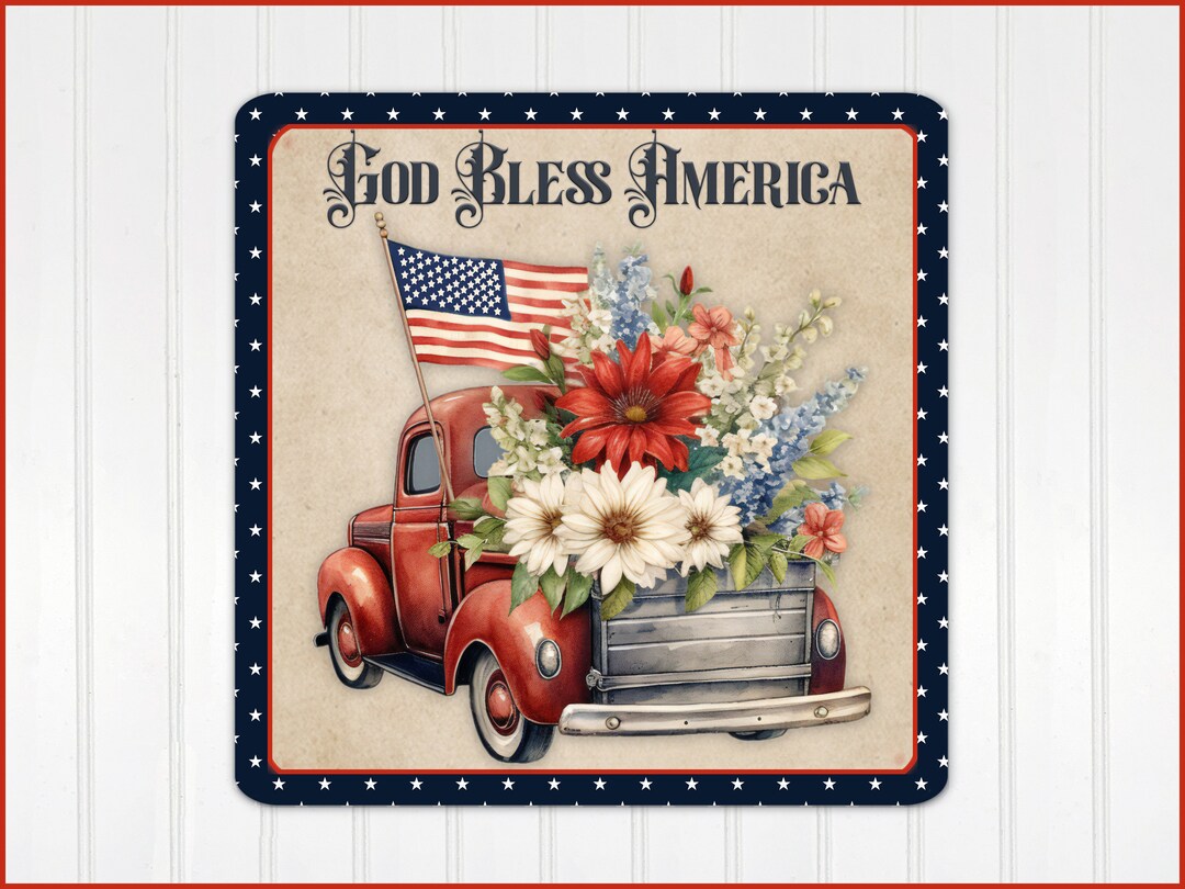 Patriotic Metal Sign, Independence Day Sign, 4th of July Sign ...
