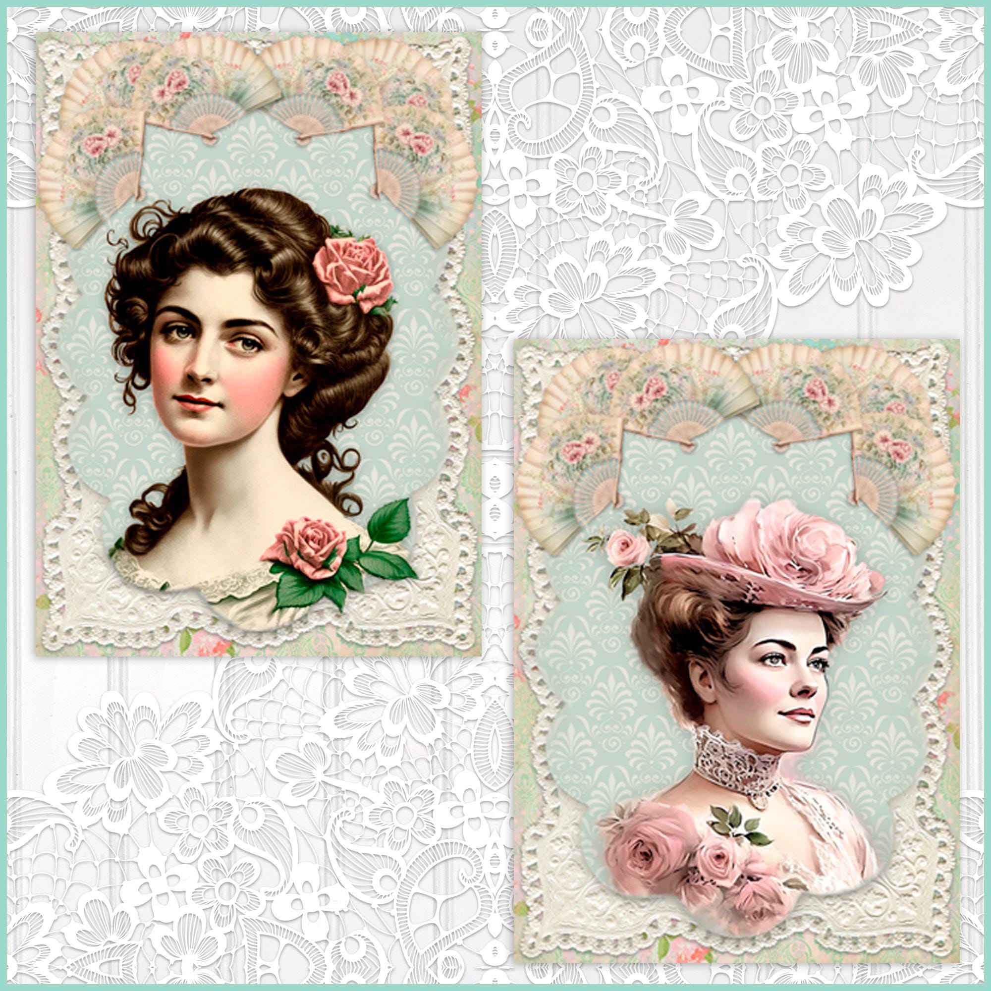 Vintage Style, Victorian Women, Atc Cards, Tags, Scrapbook Supplies ...