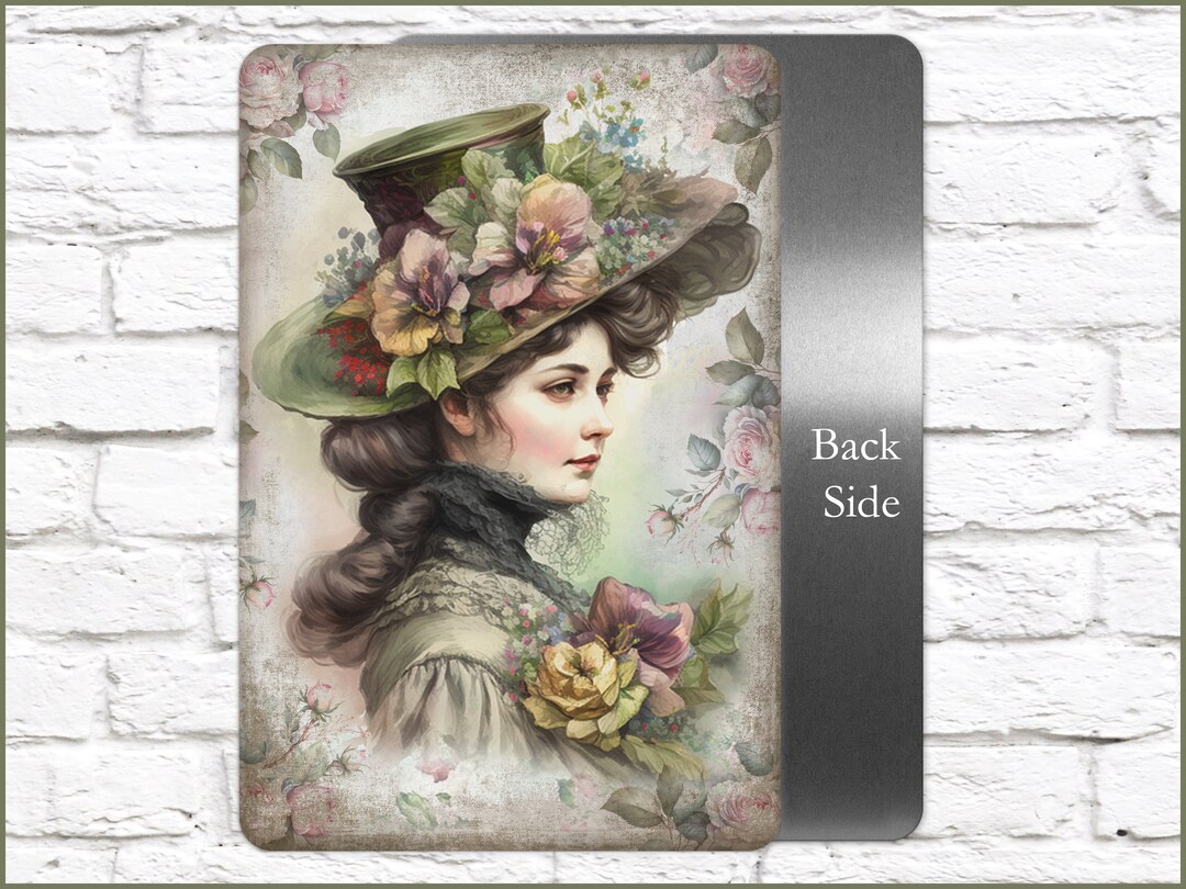 Vintage Style Sign, Victorian Woman, Shabby Chic Sign, Metal Sign ...