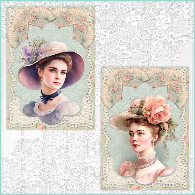 Vintage Style, Victorian Women, Atc Cards, Tags, Scrapbook Supplies ...