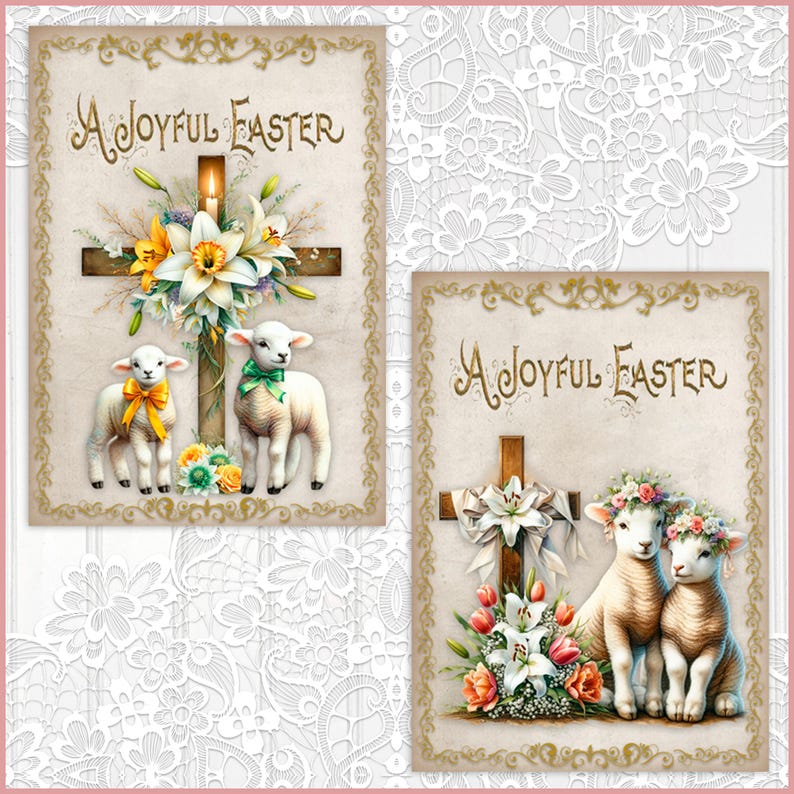 Easter Atc Cards, Tags, Scrapbook Supplies, Junk Journaling, Card ...