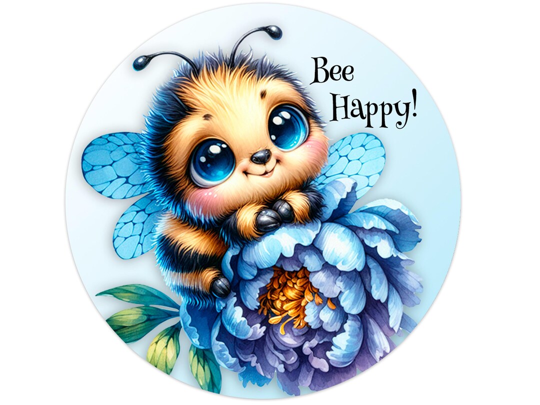Summer Metal Sign, Cute Bee Sign, Spring Sign, Round Wreath Signs ...