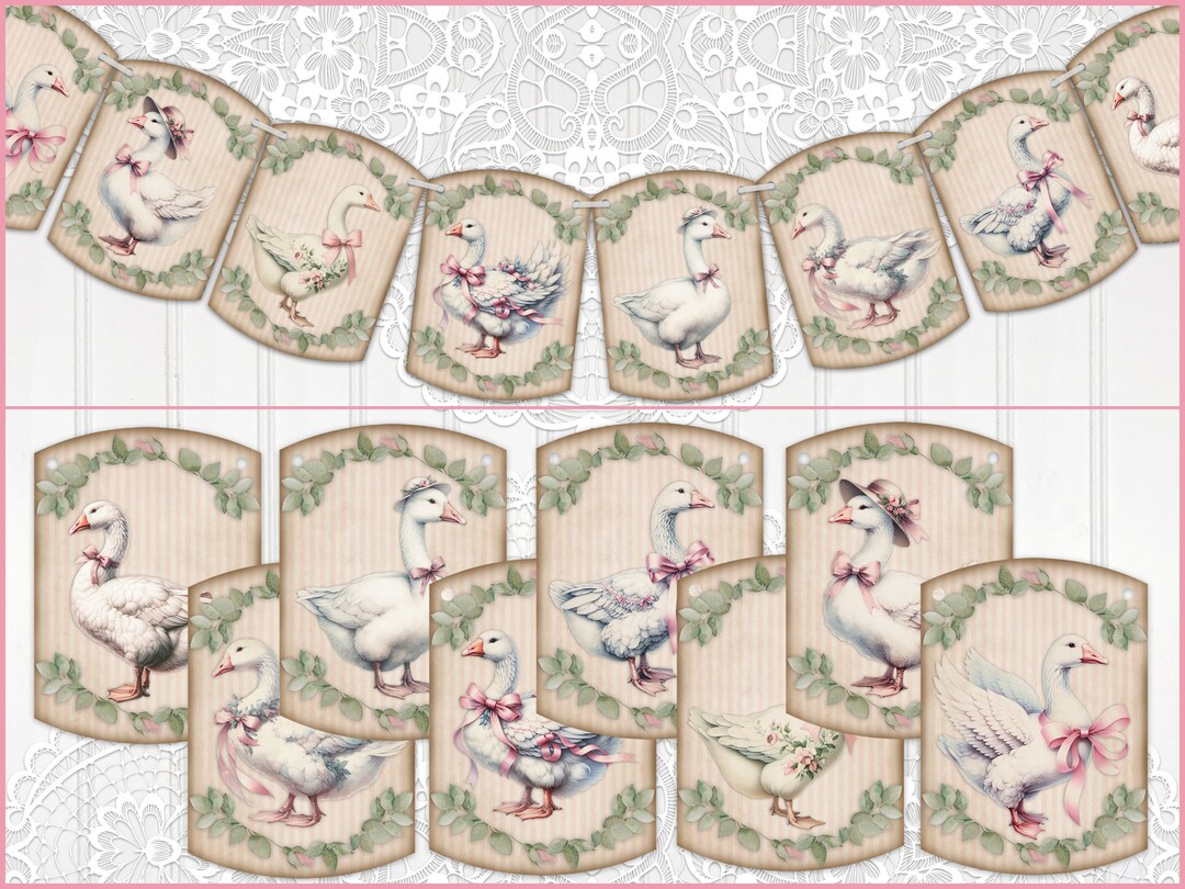 Goose Banner, Garland, Goose Bunting, Party Decor - Etsy