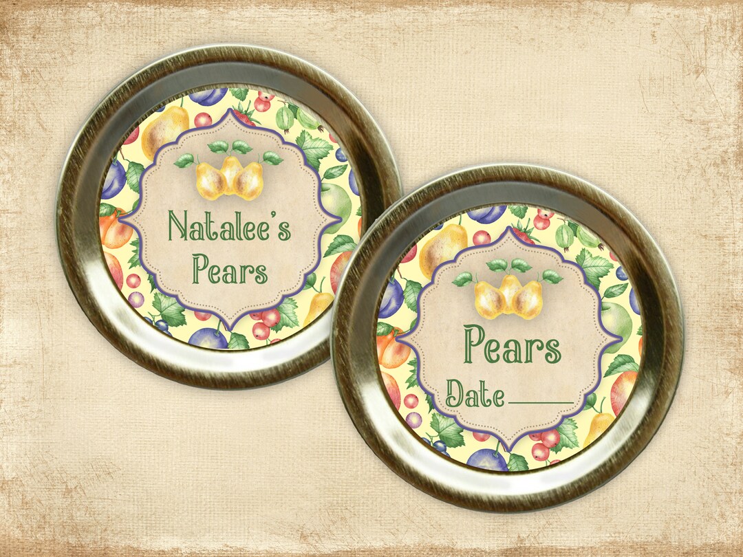 Canning Labels, Pears, Mason Jar Labels, Cooking Labels, Jar Labels ...