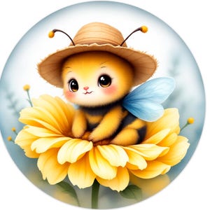 Summer Metal Sign, Cute Bee Sign, Spring Sign, Round Wreath Signs ...