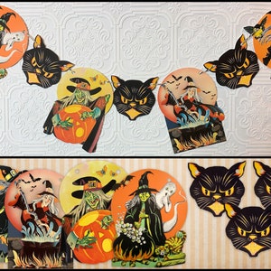 Vintage Style, Halloween Banner, Garland, Halloween Bunting, Retro ...