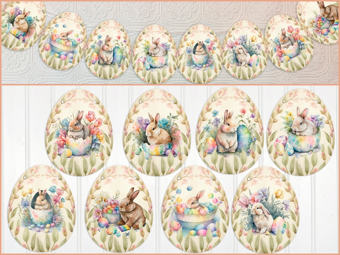 Easter Banner, Garland, Easter Bunting, Party Decor, Easter Eggs ...