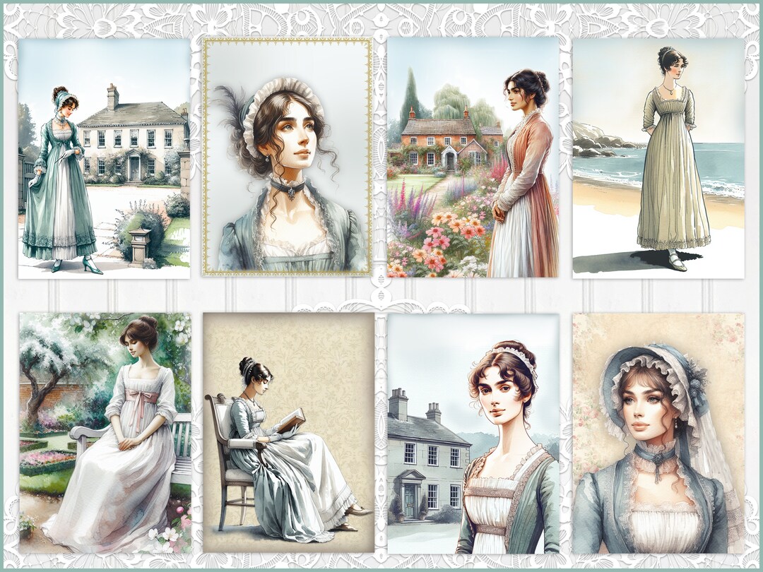 Vintage Regency Era Style, Atc Cards, Tags, Scrapbook Supplies, Junk ...
