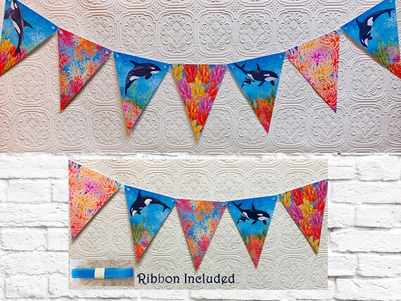 Large Party Banner Orca Whale Birthday Party Banner - Etsy