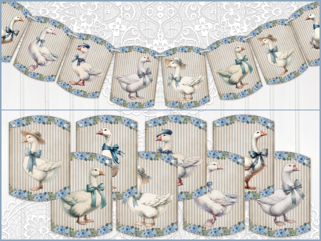 Goose Banner, Garland, Goose Bunting, Party Decor - Etsy