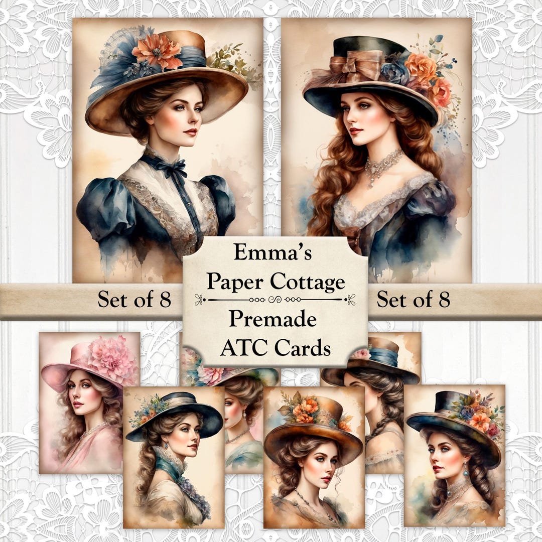 Vintage Style, Victorian Era Women, Atc Cards, Tags, Scrapbook Supplies ...