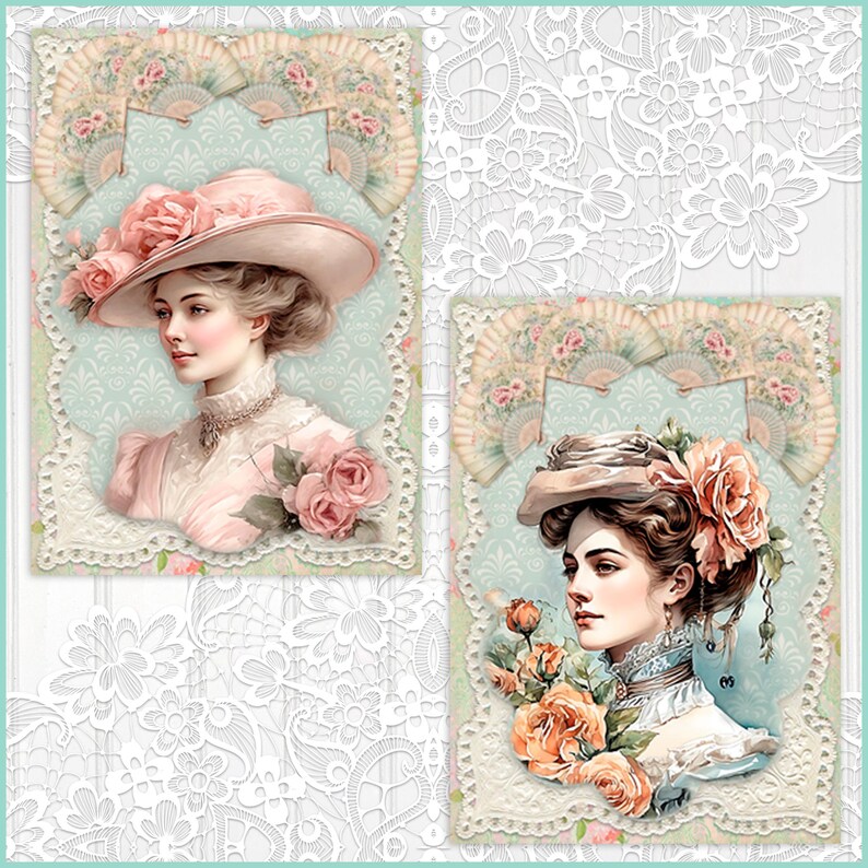 Vintage Style, Victorian Women, Atc Cards, Tags, Scrapbook Supplies ...