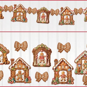 Gingerbread Men, Christmas Banner, Christmas Garland, Christmas Bunting ...
