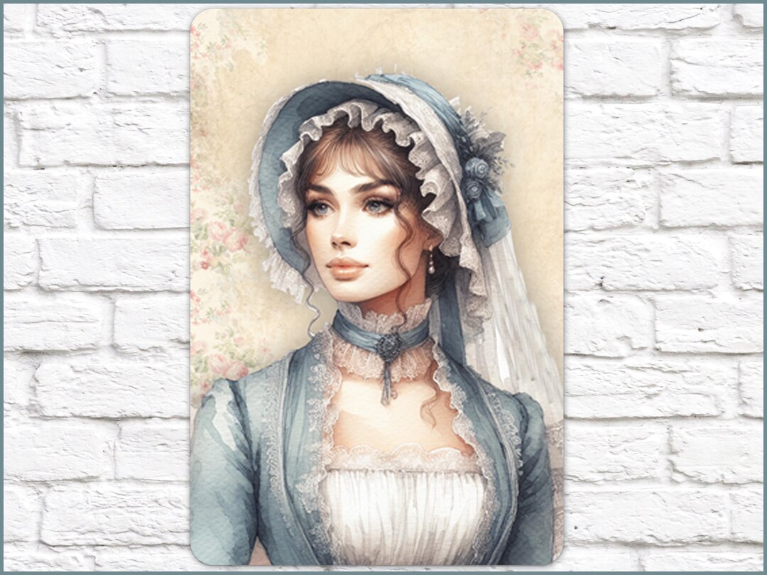 Vintage Style Sign, Victorian Regency Era Woman, Shabby Chic Sign ...