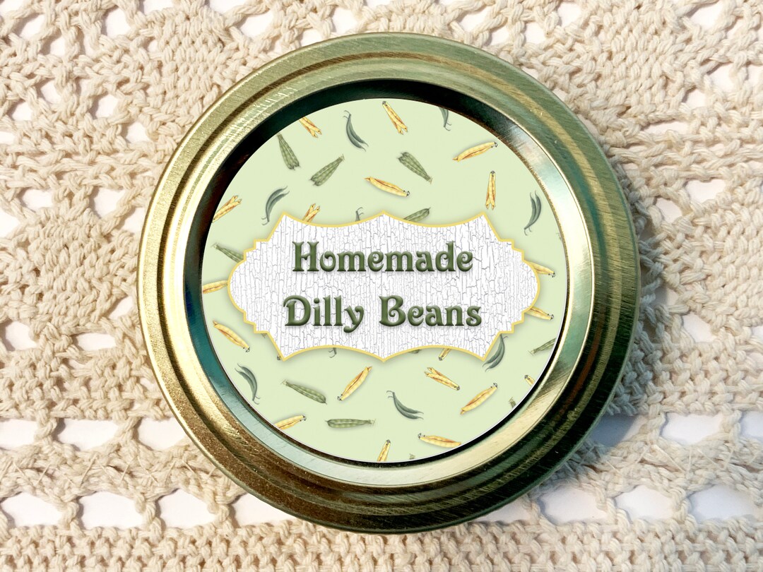 Canning Labels, Dilly Beans, Mason Jar Labels, Cooking Labels, Jar ...