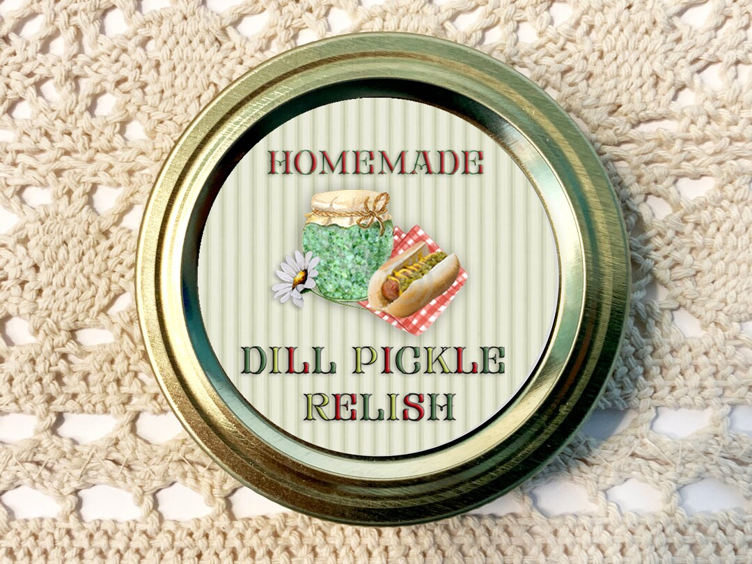 Canning Labels, Dill Pickle Relish, Mason Jar Labels, Cooking Labels ...
