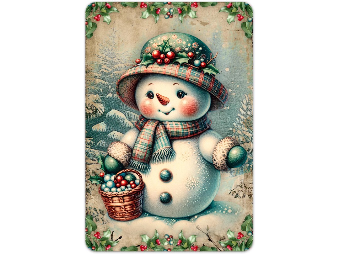 Snowman Christmas Sign, Metal Sign, Christmas Decor, Country Christmas ...
