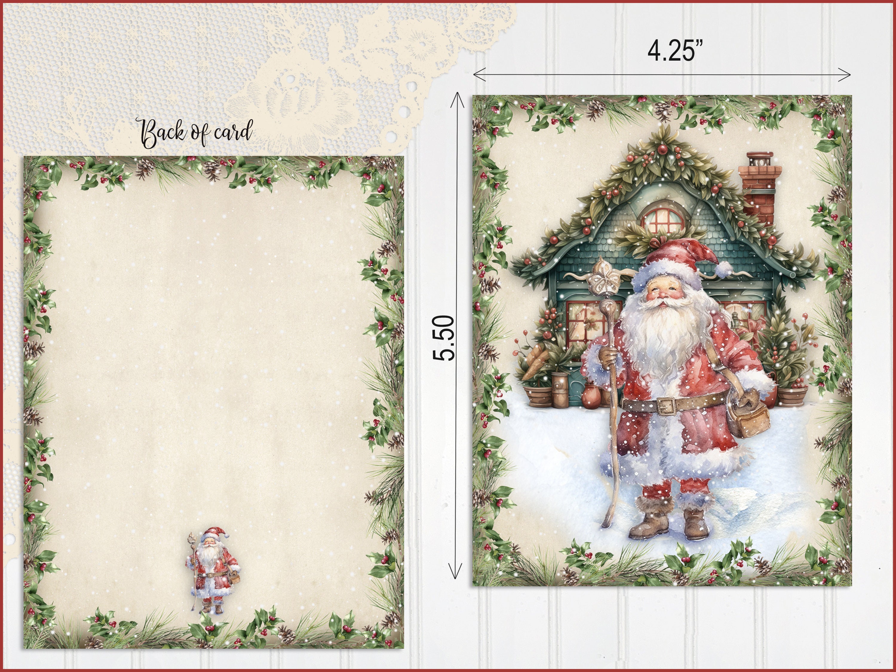 Christmas Cards, Note Cards, Greeting Cards, Greeting Card Set of 8 ...