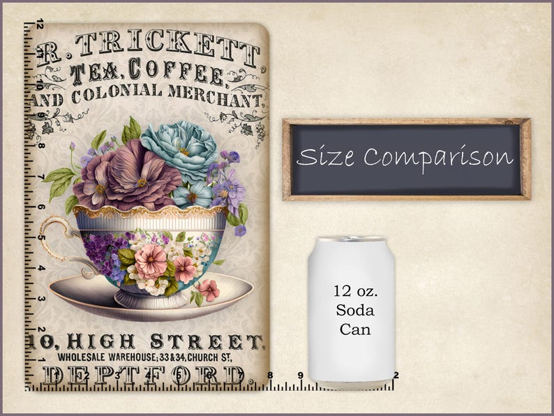 Vintage Style Kitchen Sign, Teacups, Tea Sign, Kitchen Decor, Metal ...