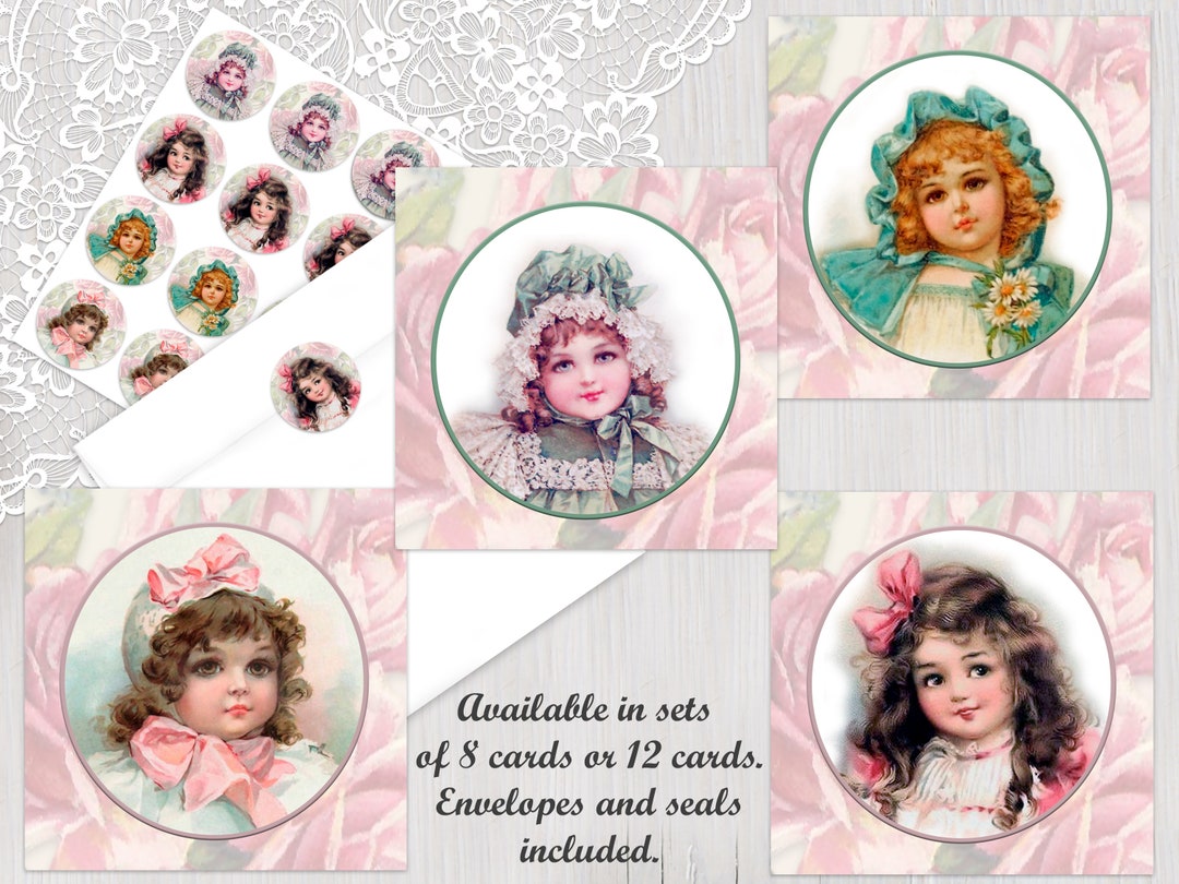 Victorian Girls, Note Cards, All Occasion Cards, Envelopes, Seals ...