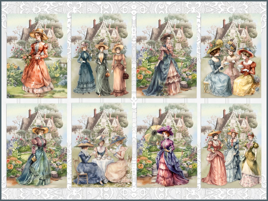 Vintage Style, Victorian Women, Atc Cards, Tags, Scrapbook Supplies ...