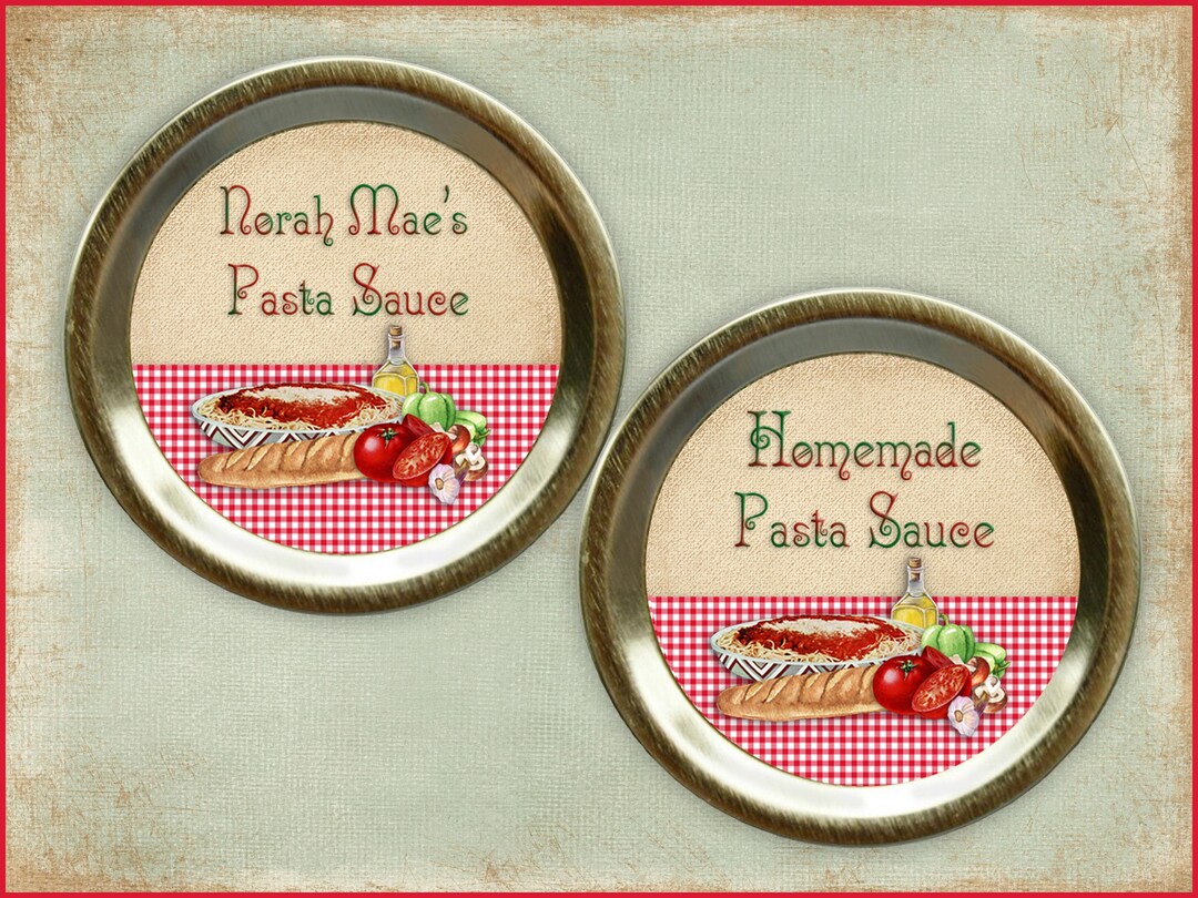 Canning Labels, Pasta Sauce, Mason Jar Labels, Cooking Labels, Jar ...