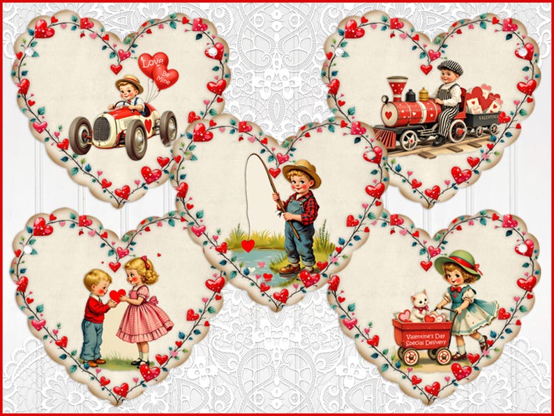Retro Style Valentine's Day Banner, Valentine Garland, Valentine ...