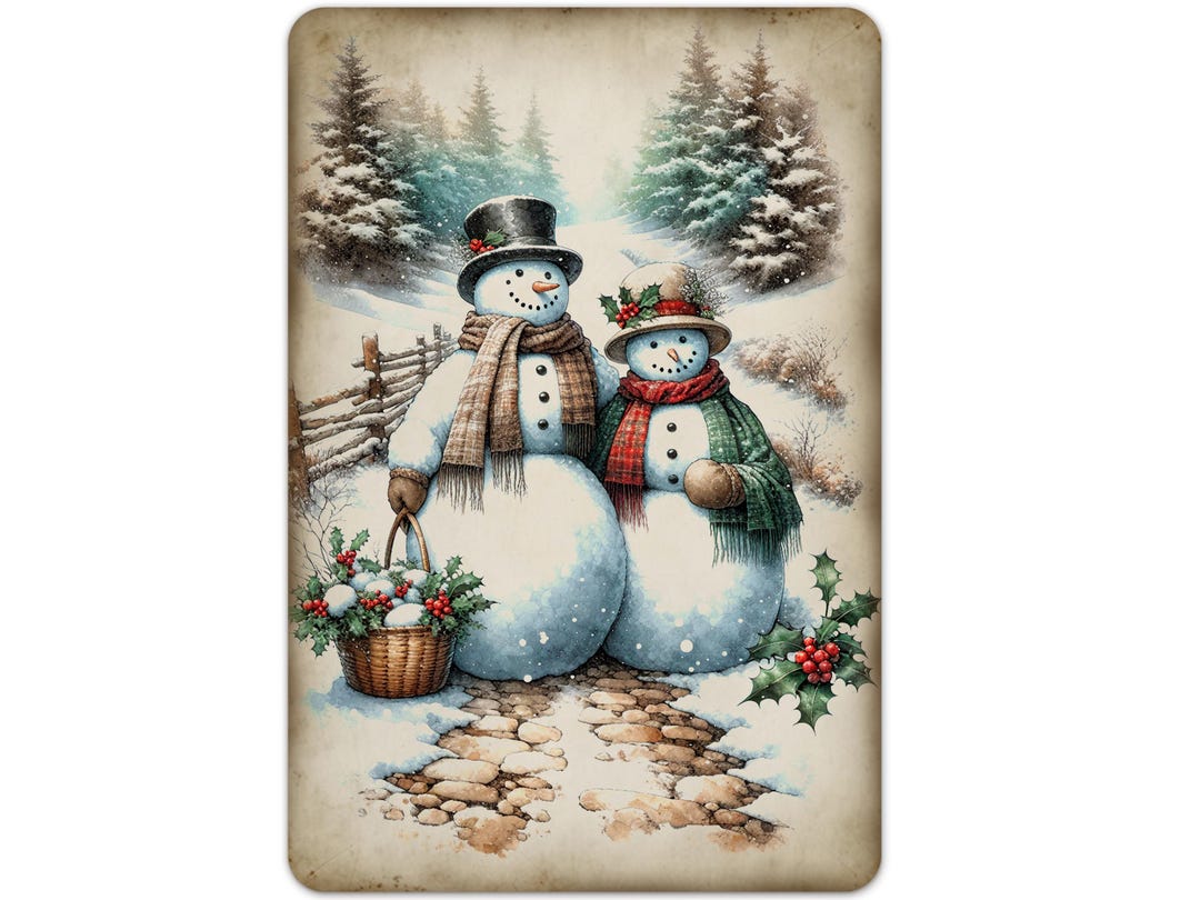 Snowman Christmas Sign, Metal Sign, Christmas Decor, Country Christmas ...