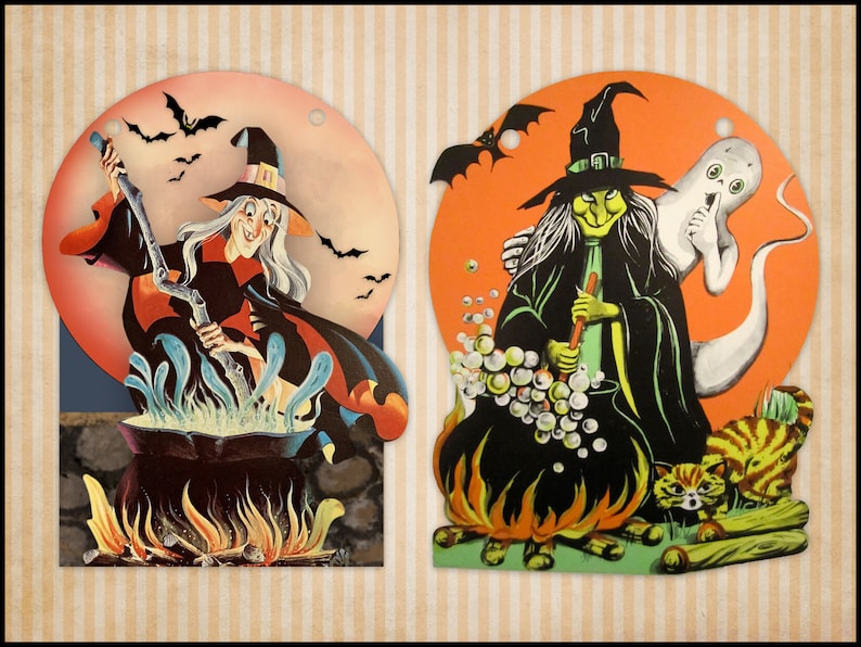 Vintage Style, Halloween Banner, Garland, Halloween Bunting, Retro ...