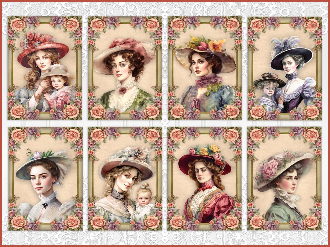 Vintage Style, Victorian Women, Atc Cards, Tags, Scrapbook Supplies ...