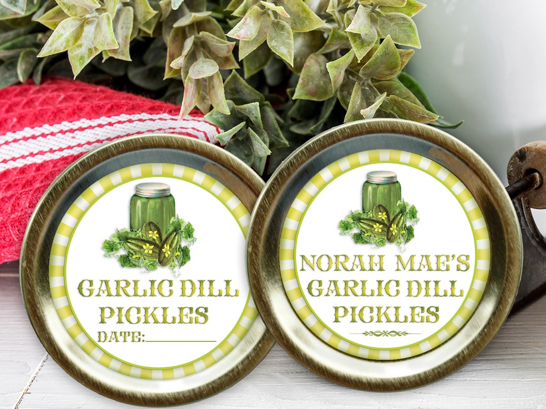 Canning Labels, Garlic Dill Pickles, Labels, Mason Jar Labels, Jar ...